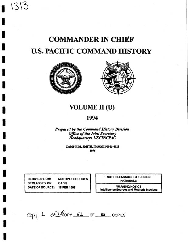 1994 CINCPAC Command History (Vol. II) | Nautilus Institute for ...
